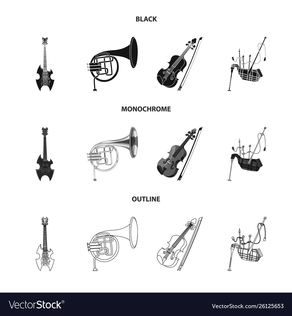 Design music and tune symbol set Royalty Free Vector Image