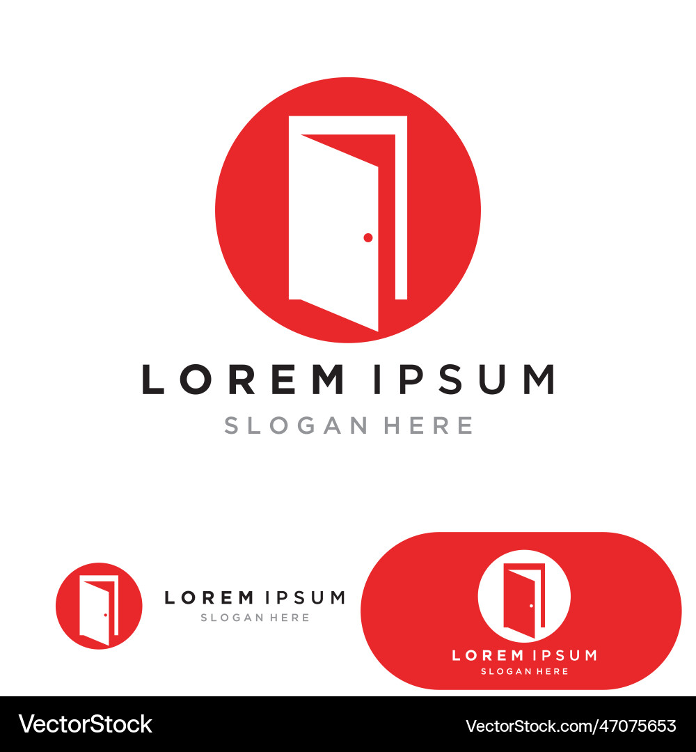 Door logo and symbol Royalty Free Vector Image