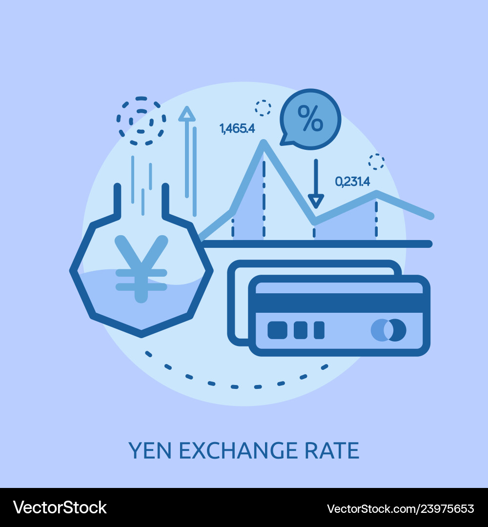 Euro exchange rate conceptual design Royalty Free Vector