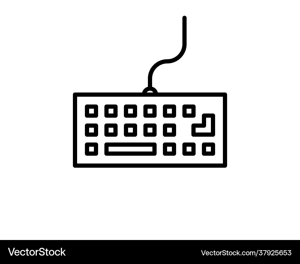 Keyboard icon in trendy flat style isolated Vector Image