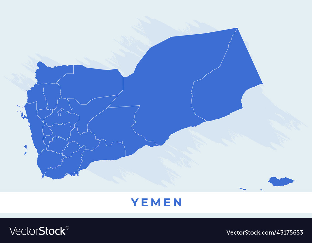 National Map Of Yemen Royalty Free Vector Image