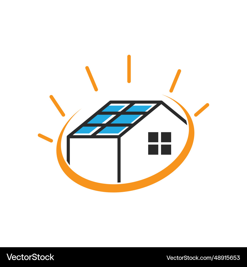 Solar panel logo Royalty Free Vector Image - VectorStock