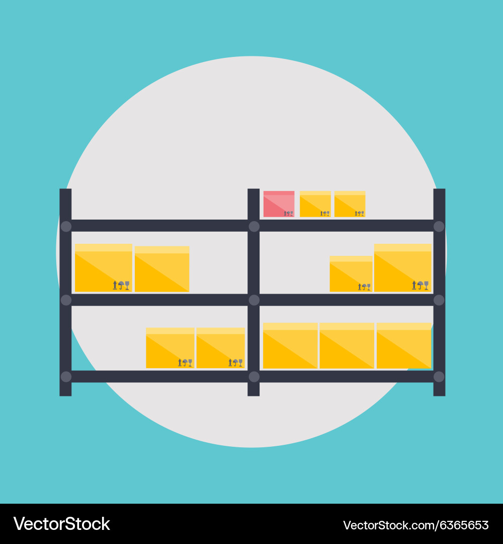 Warehouse icons logistic blank and transportation Vector Image