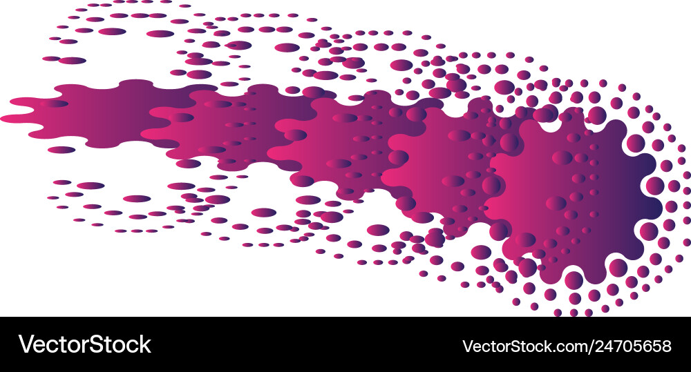 Abstract dots clip art paint spill background Vector Image