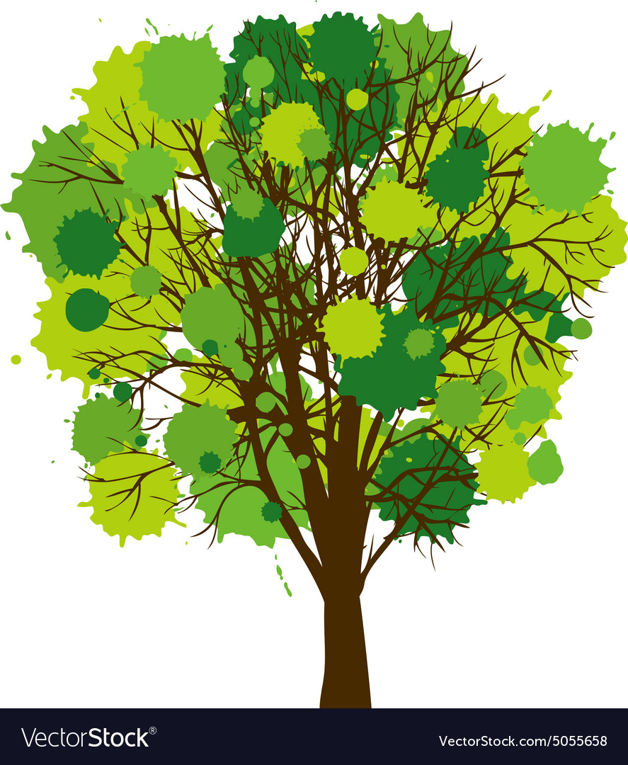 Background with tree Royalty Free Vector Image