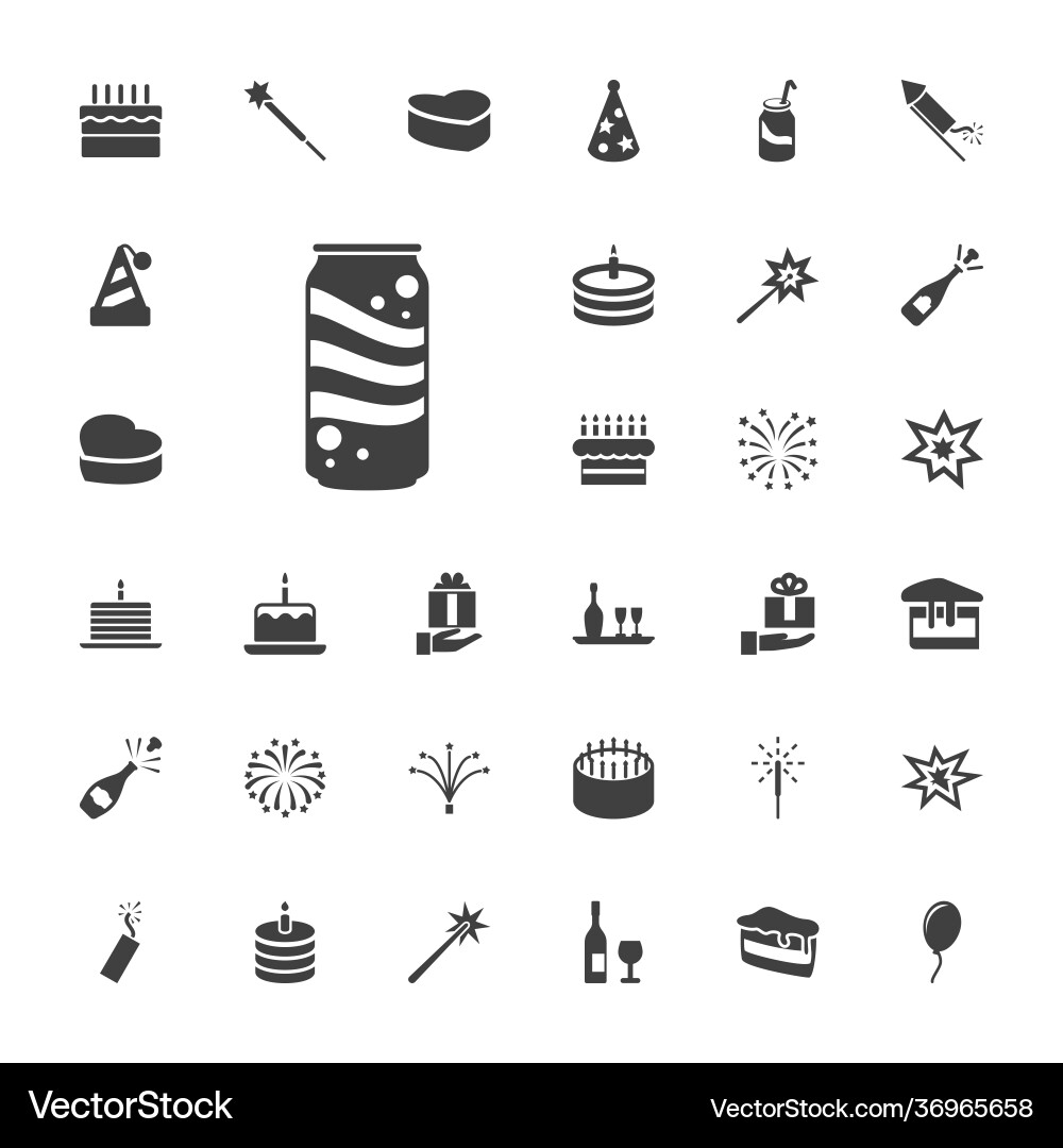 Celebrate icons Royalty Free Vector Image - VectorStock