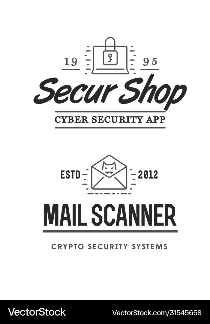 Cyber security sign or banner with icon flat Vector Image