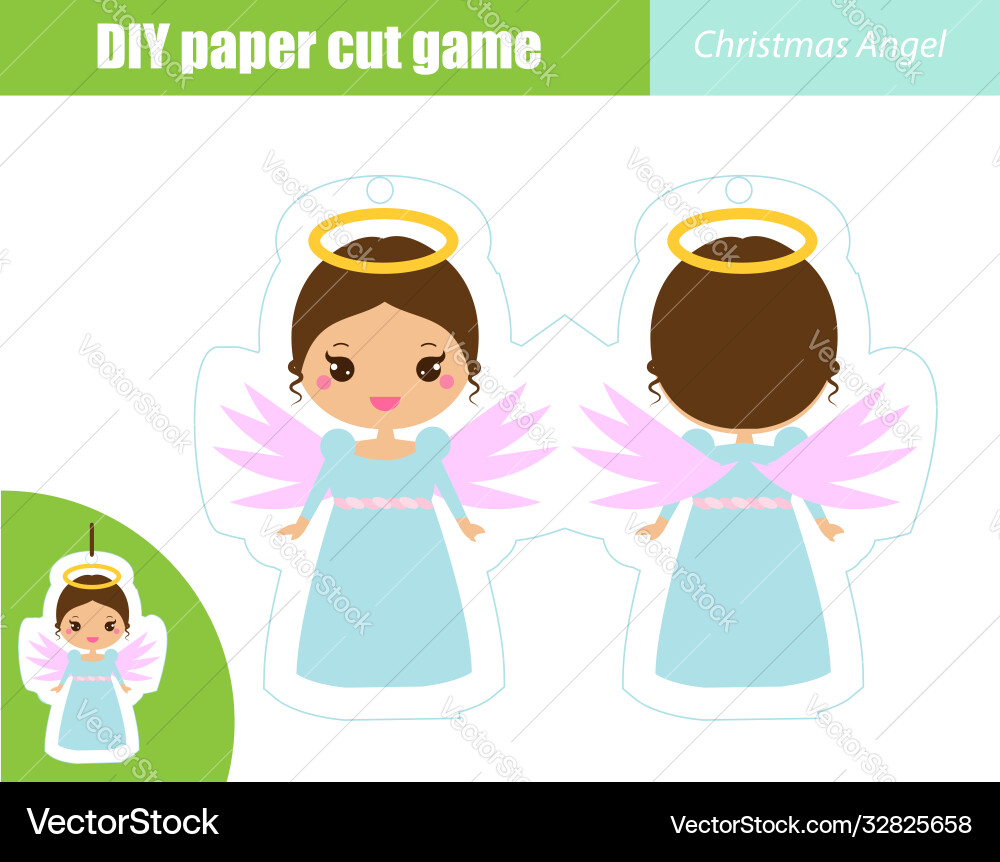 Diy children educational creative game paper Vector Image