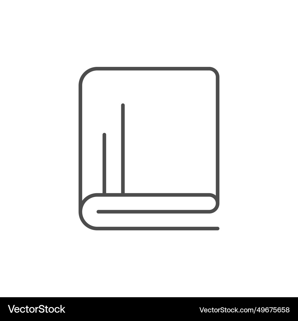 Folded towel line outline icon Royalty Free Vector Image