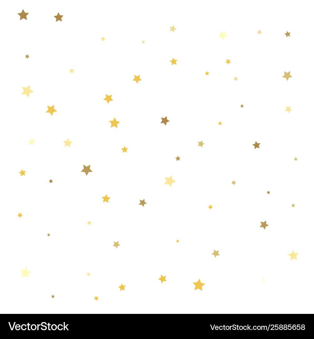 Gold stars confetti celebration Royalty Free Vector Image