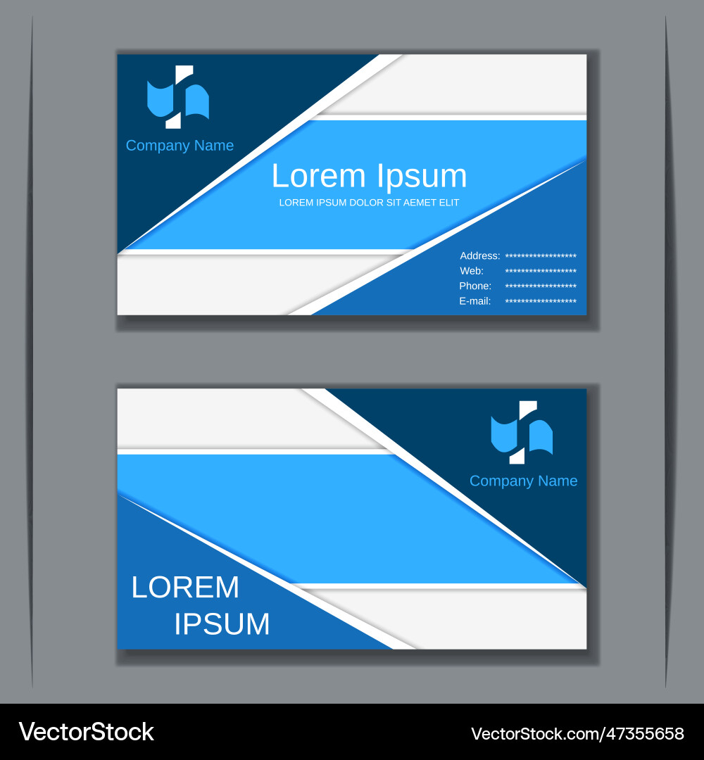 Modern business visiting card design template Vector Image