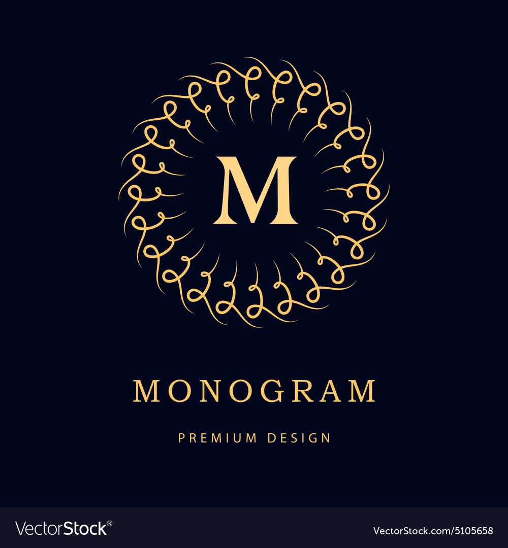 Monogram design elements graceful template Vector Image