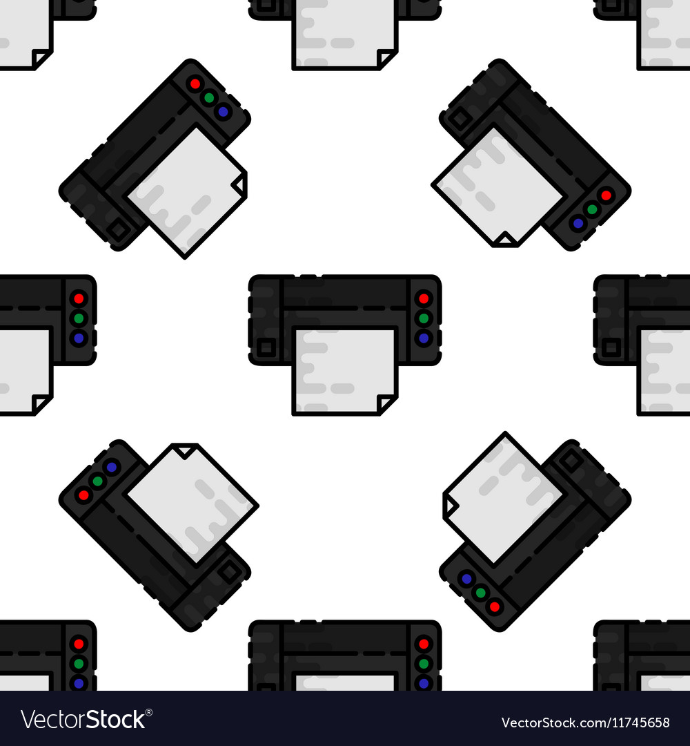 Polygraphy flat pattern Royalty Free Vector Image