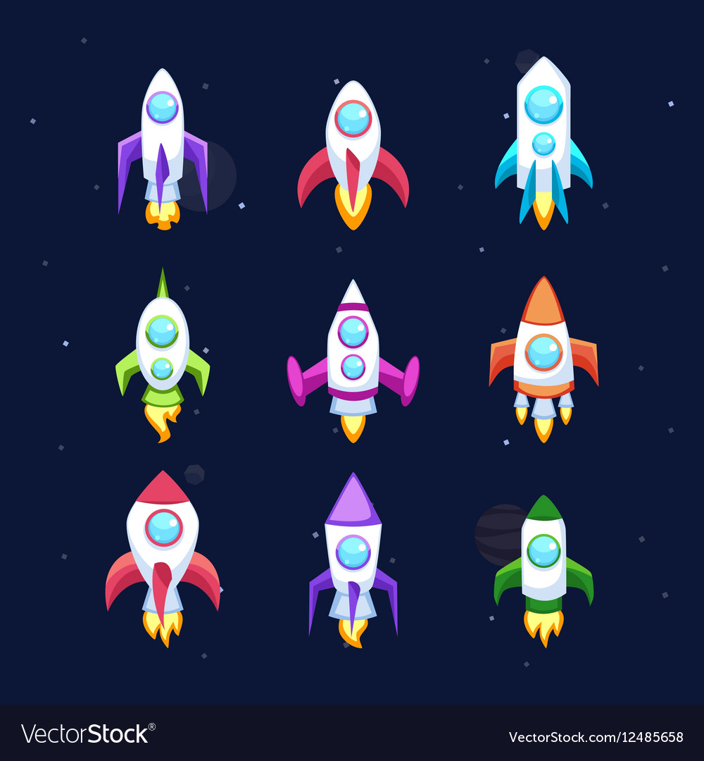 Rocket icons Royalty Free Vector Image - VectorStock