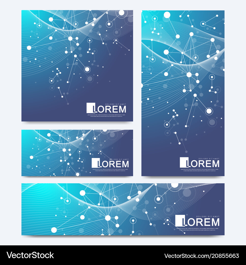 Abstract set of modern website banners Royalty Free Vector
