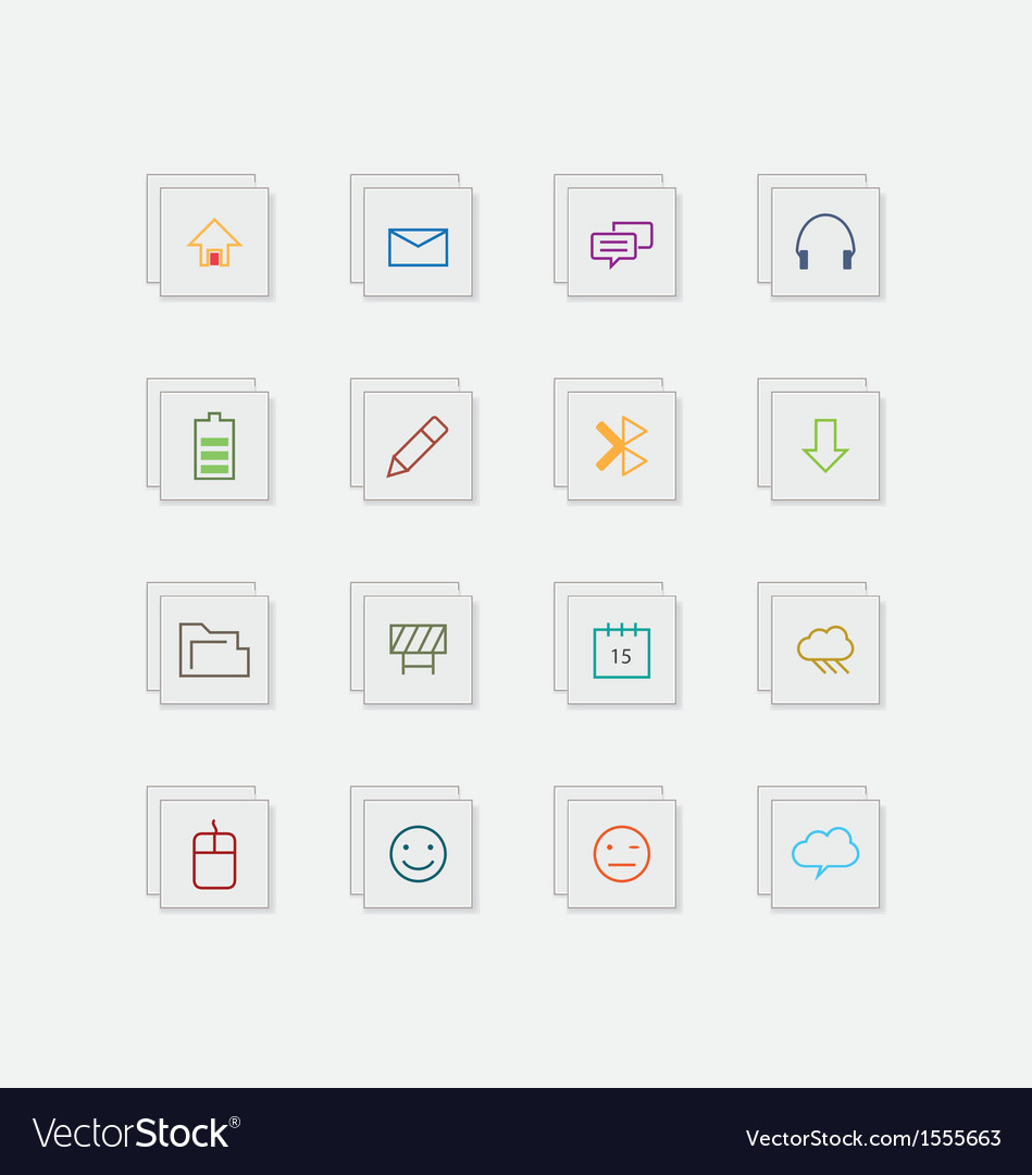 Basic web icons Royalty Free Vector Image - VectorStock
