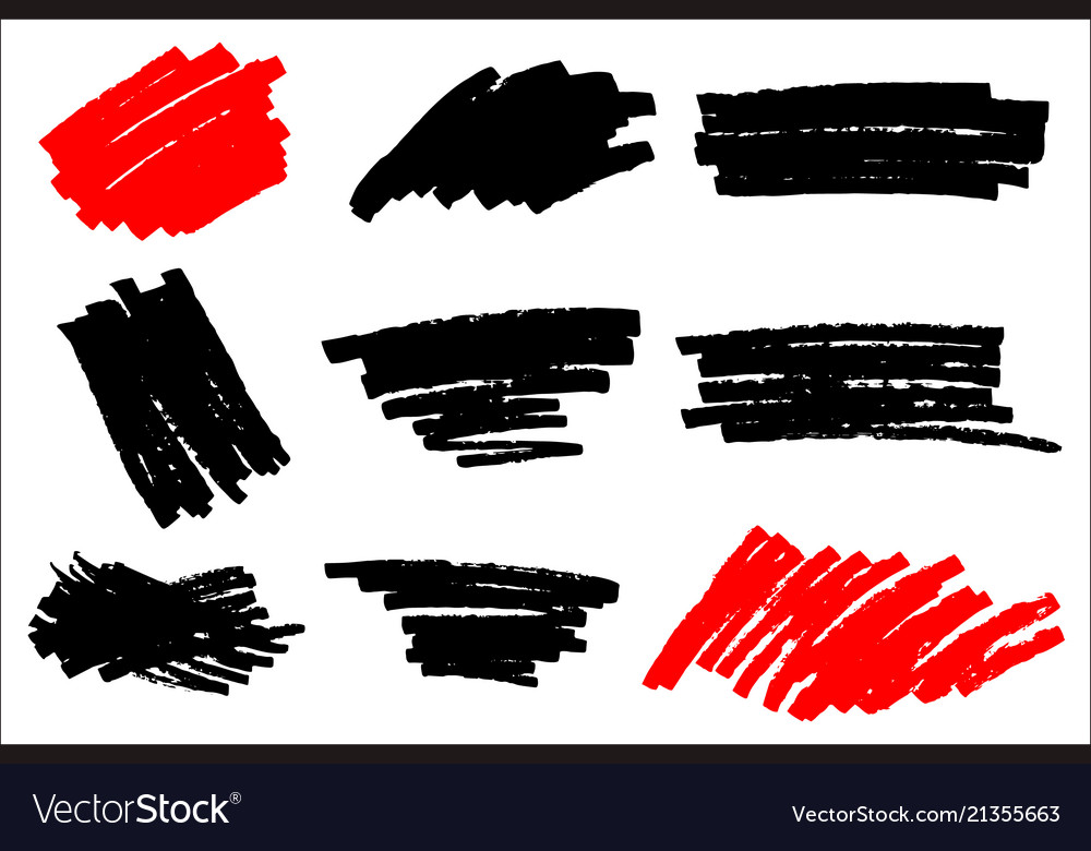 Black paint ink brush stroke brush line Royalty Free Vector
