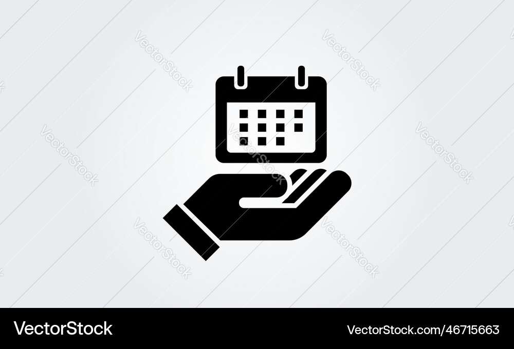 Date calendar icon symbol planner reminder Vector Image