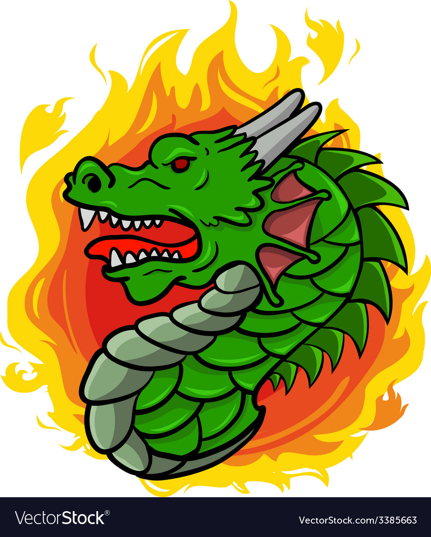Dragon head Royalty Free Vector Image - VectorStock