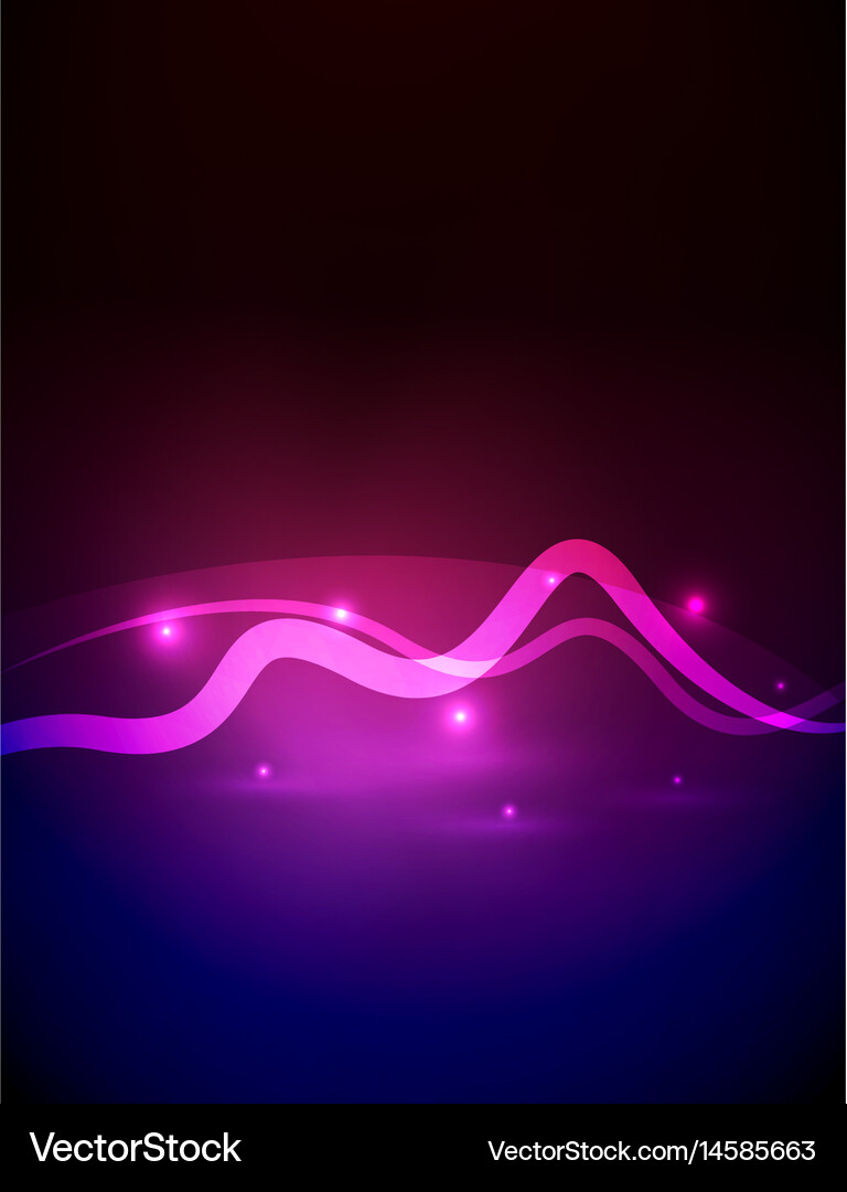 Glowing magic wave line with light effects Vector Image