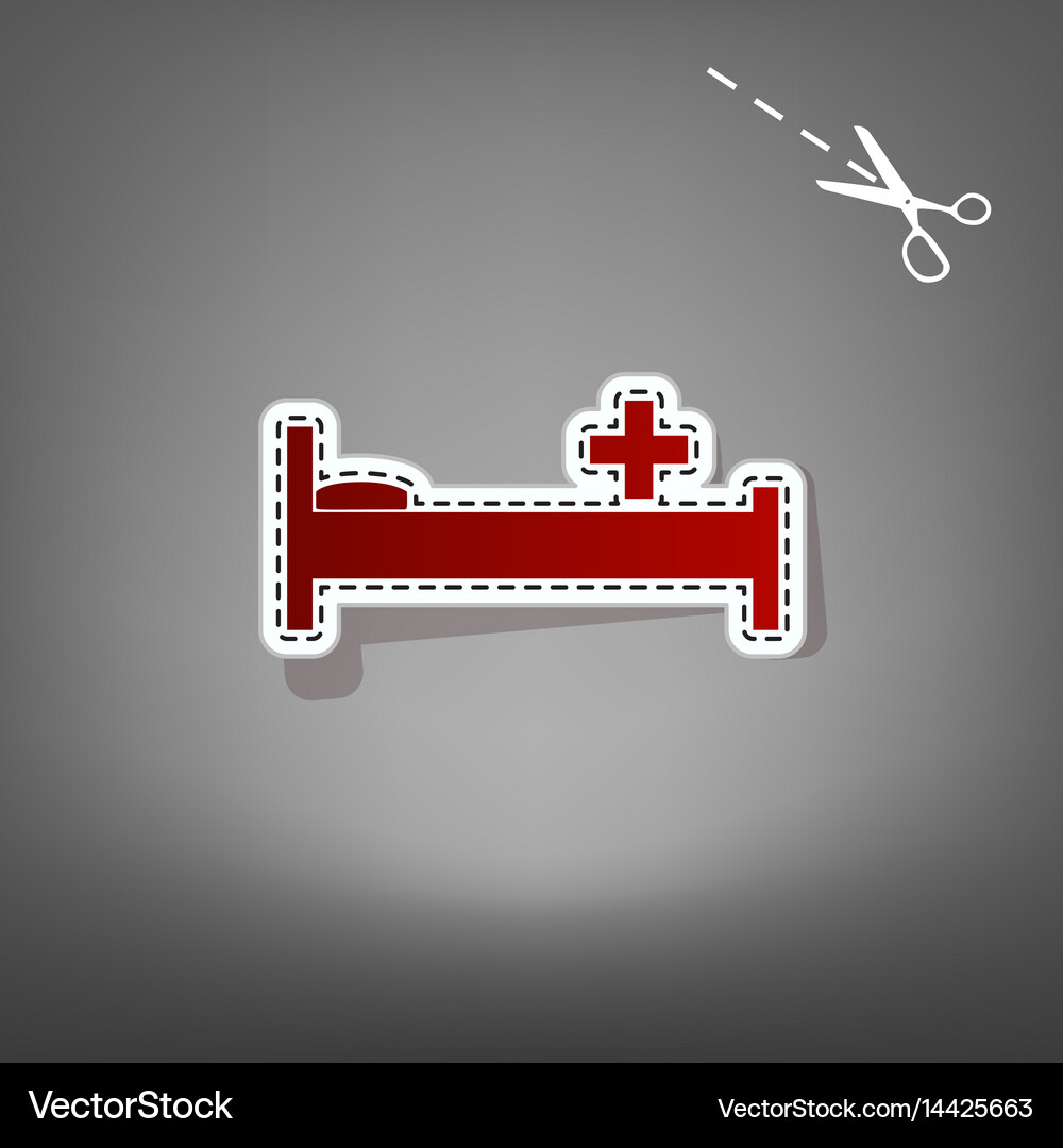 Hospital sign red icon Royalty Free Vector Image