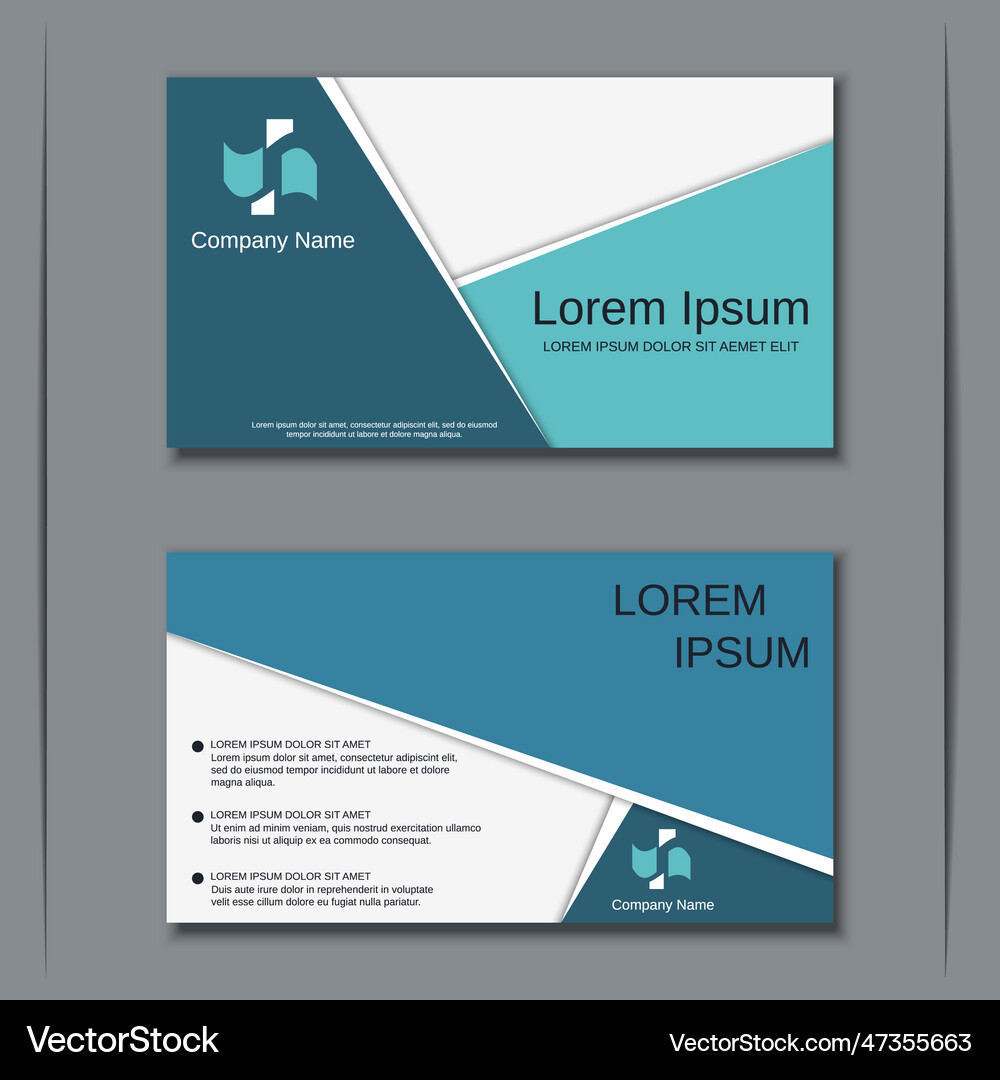 Modern business visiting card design template Vector Image
