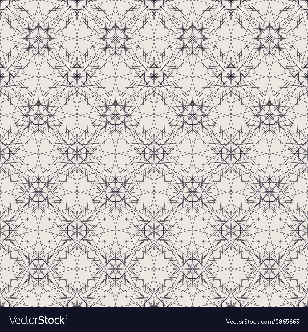 Round Geometric Linear Seamless Pattern Royalty Free Vector
