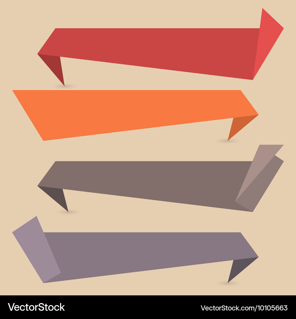 Set of paper banners Royalty Free Vector Image