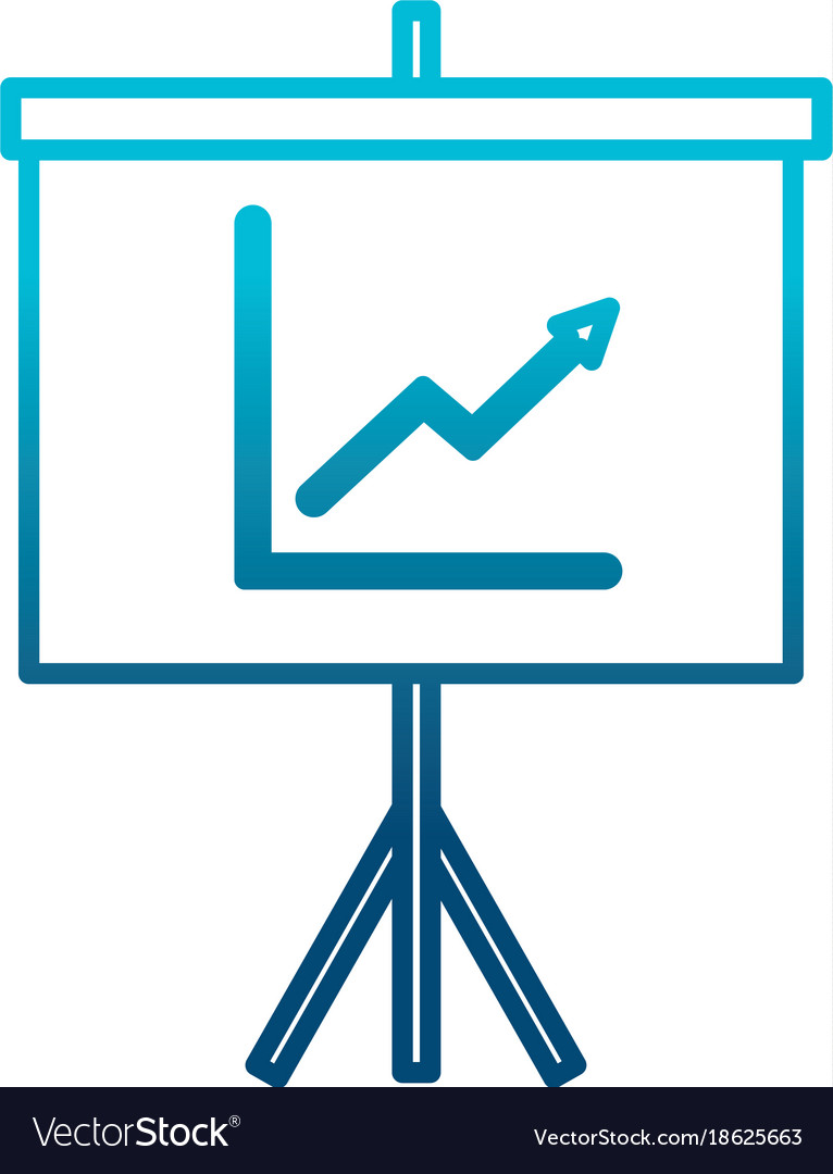 Statistics presentation board Royalty Free Vector Image