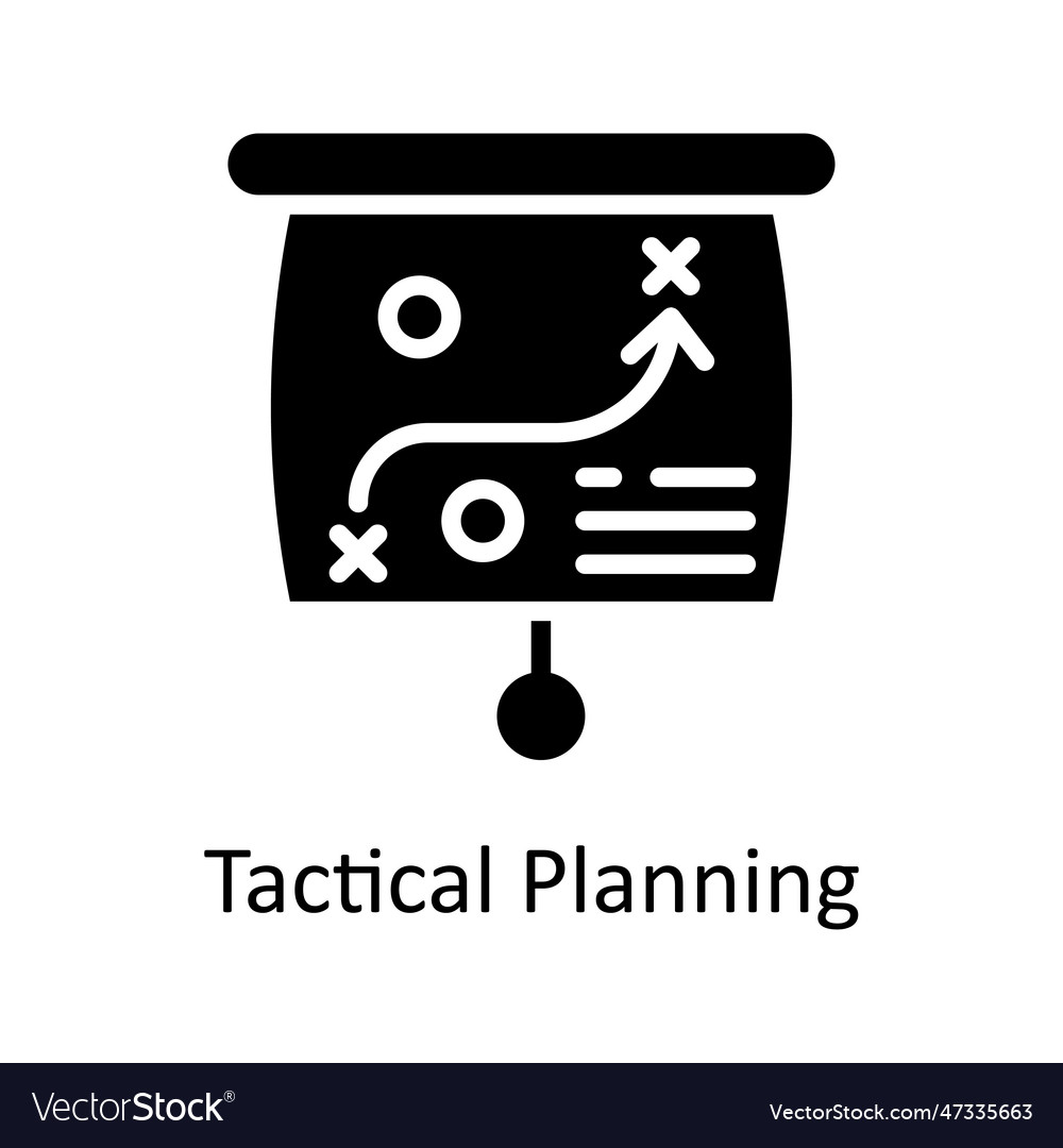 Tactical planning solid icon design illu Vector Image