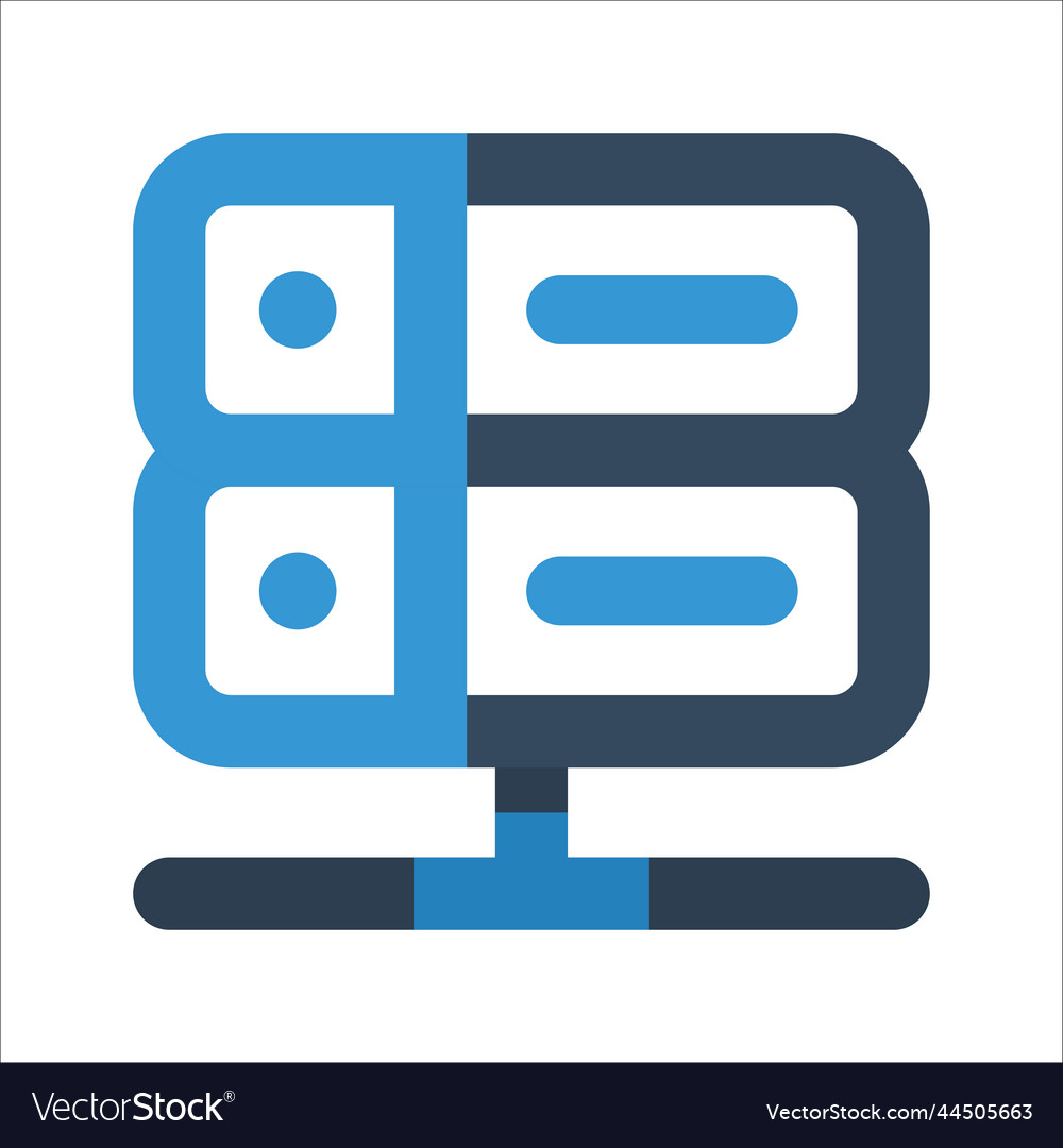 Visual icon for server Royalty Free Vector Image