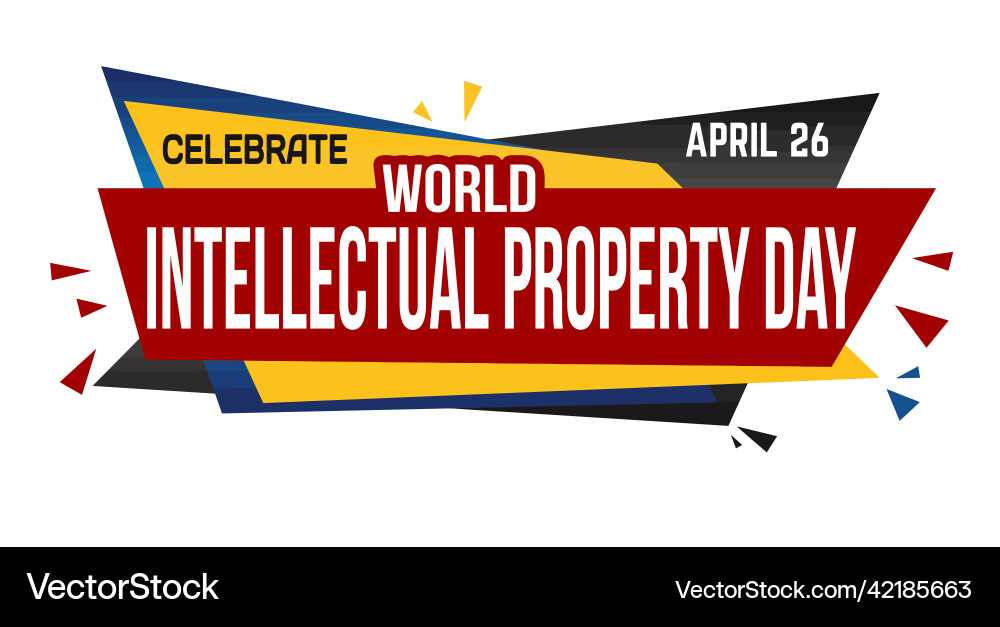 World intellectual property day banner design Vector Image