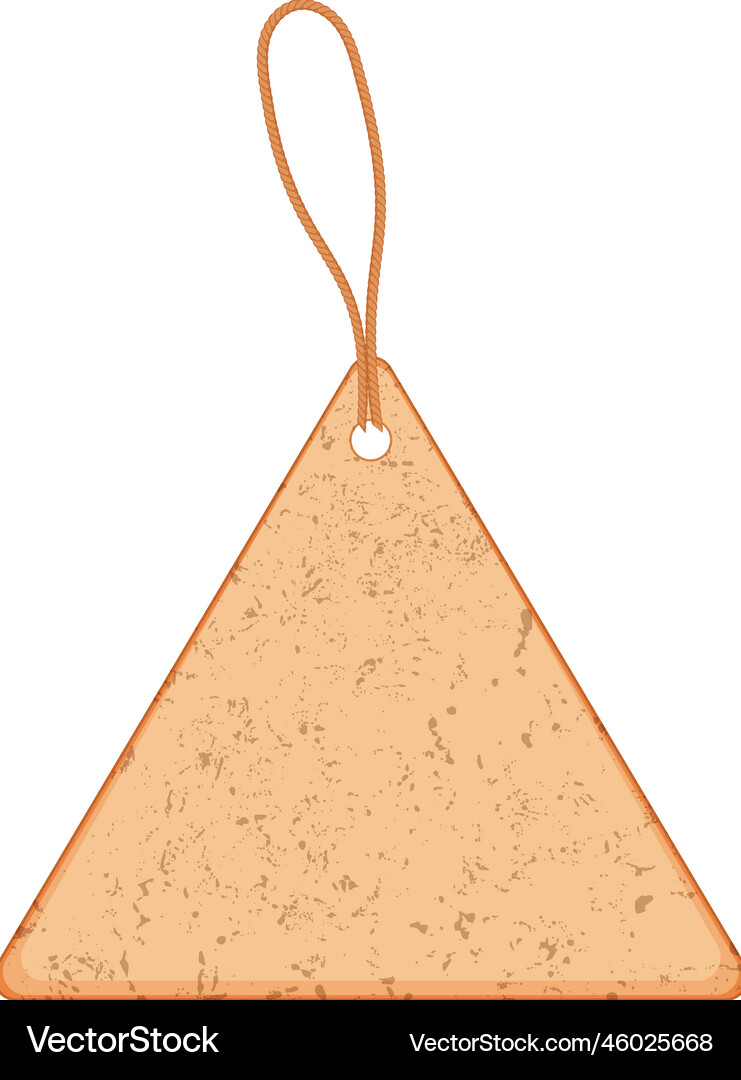 Brown paper tag cartoon Royalty Free Vector Image