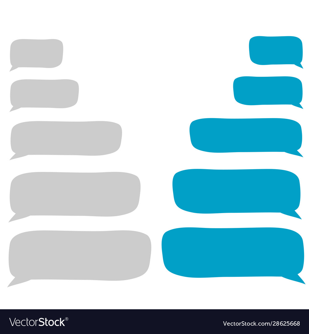 Doodle message bubbles chat Royalty Free Vector Image