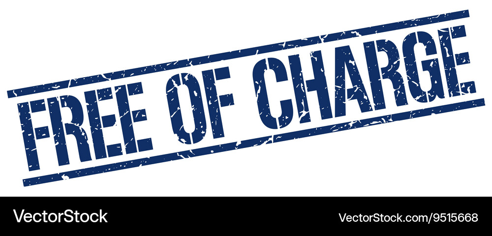 Free of charge stamp Royalty Free Vector Image