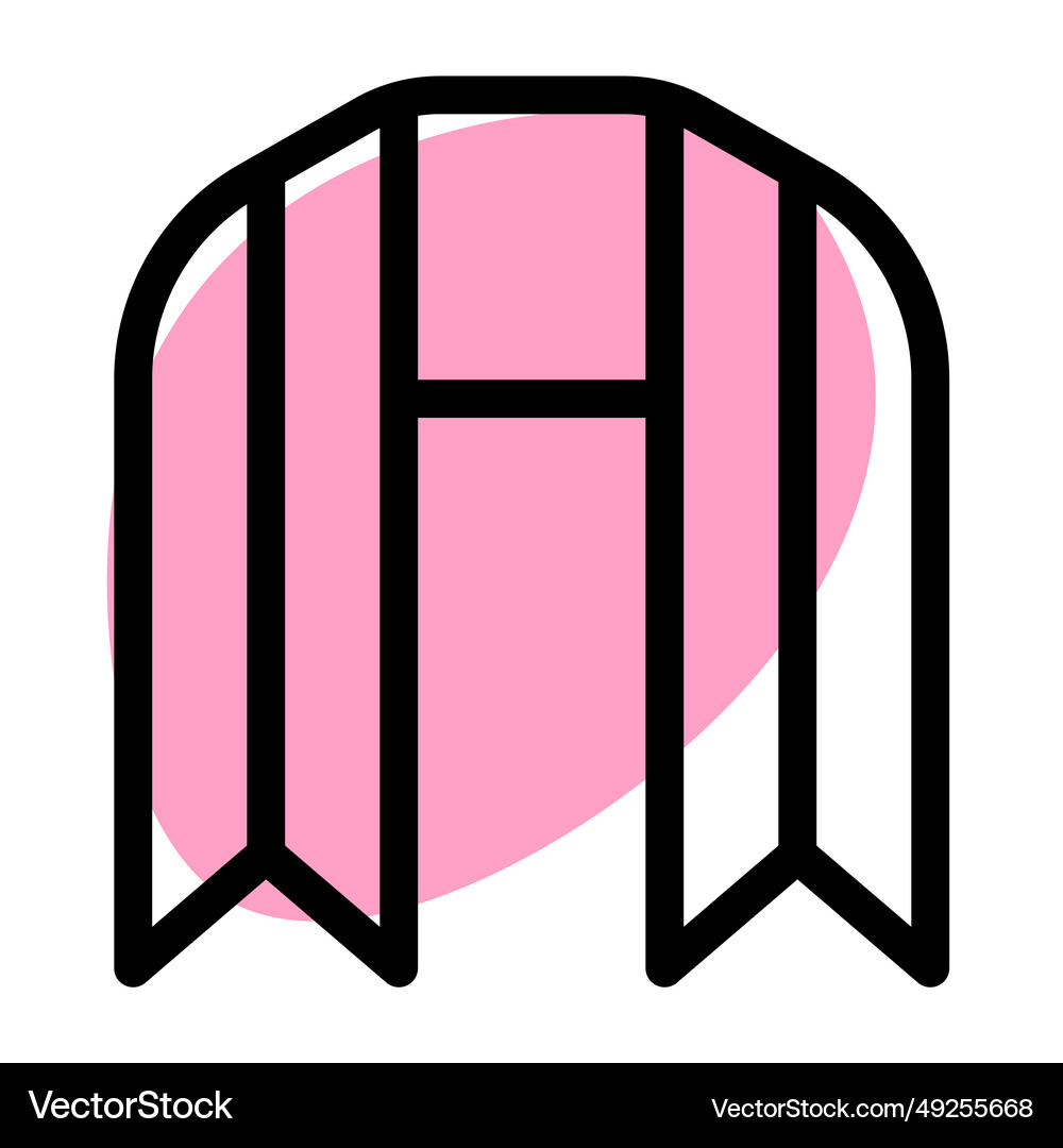 Long cloth item wrapped around the neck Royalty Free Vector