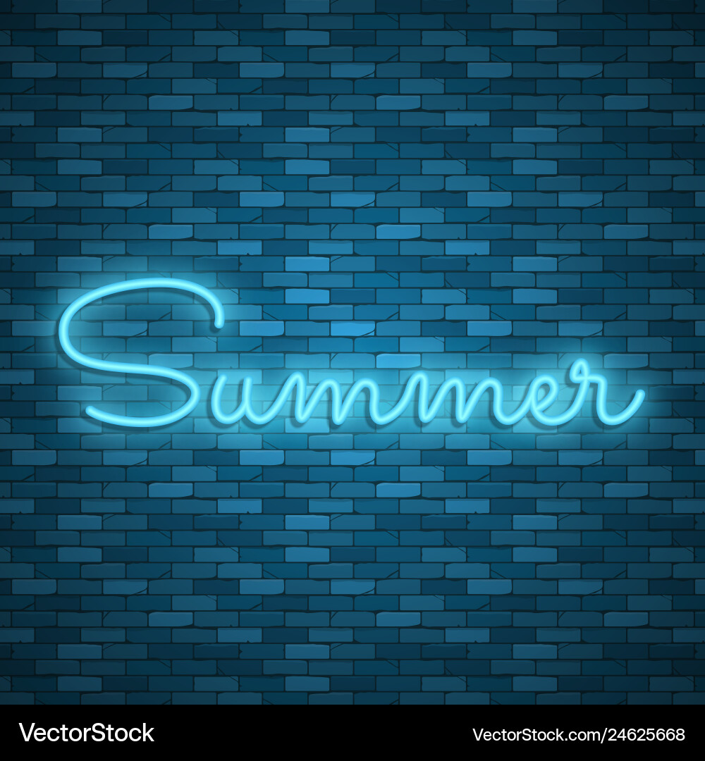 Neon light lettering stock color design Royalty Free Vector