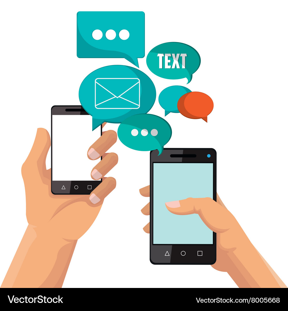 Sms and smartphone icon design Royalty Free Vector Image