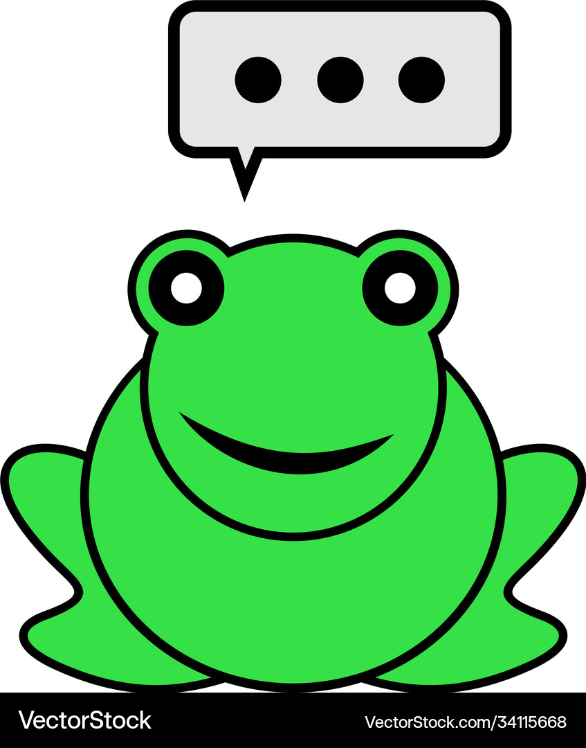 Talk frog Royalty Free Vector Image - VectorStock