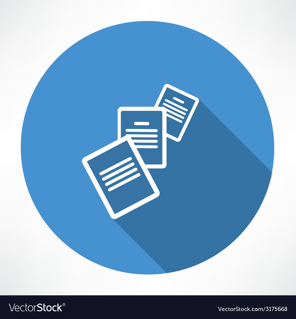 Three sheet icon Royalty Free Vector Image - VectorStock