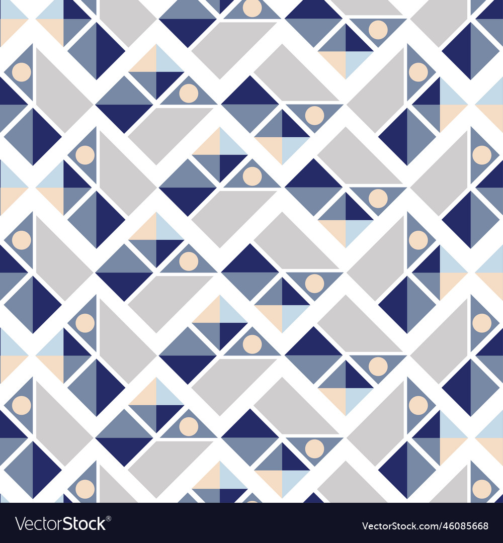 Triangle memphis seamless pattern Royalty Free Vector Image