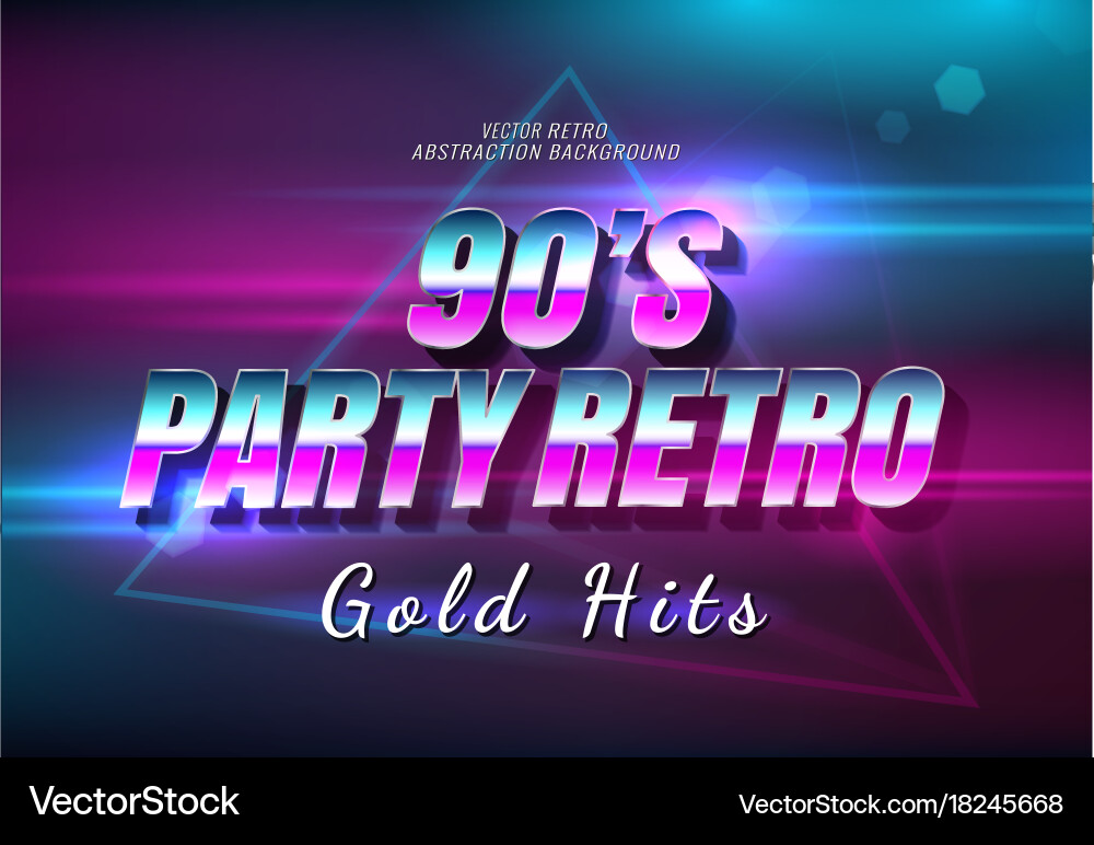 Vintage banner retro party Royalty Free Vector Image