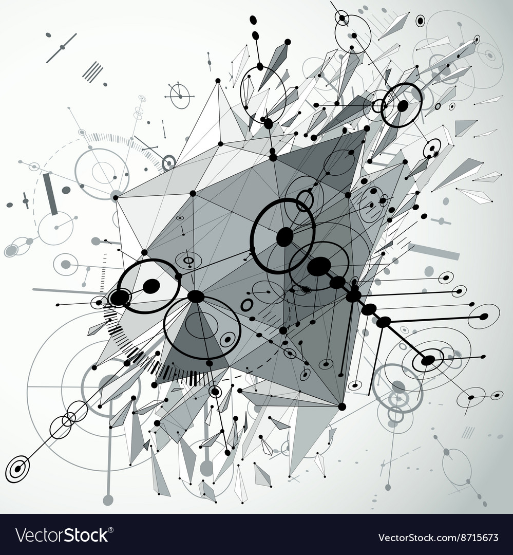 3d abstract grayscale background created Vector Image