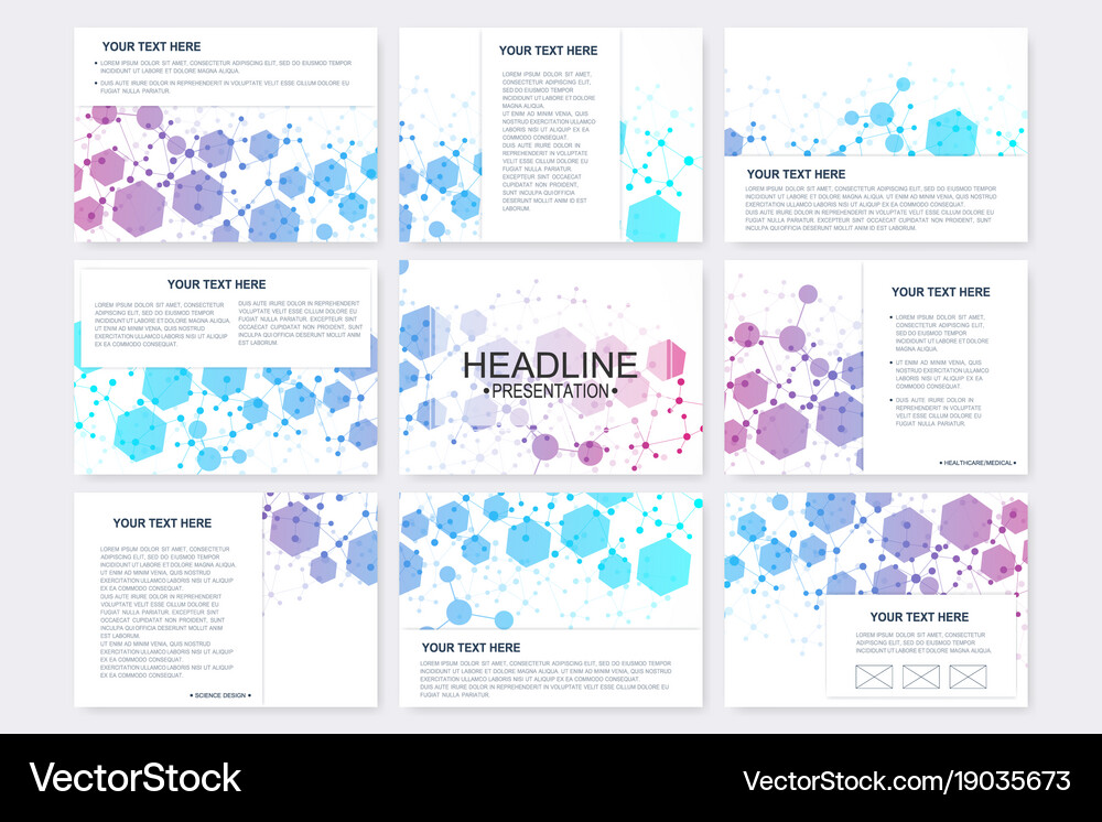 Big set of templates for presentation Royalty Free Vector