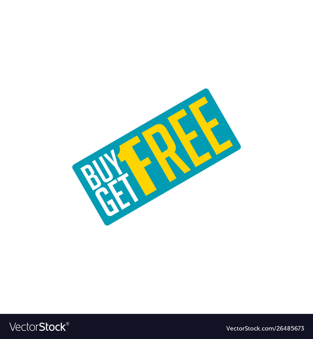 Buy one get free promotion sign label Royalty Free Vector Buy one get free promotion sign label Royalty Free Vector