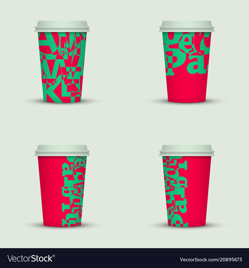 Coffee cup to go creative template Royalty Free Vector Image