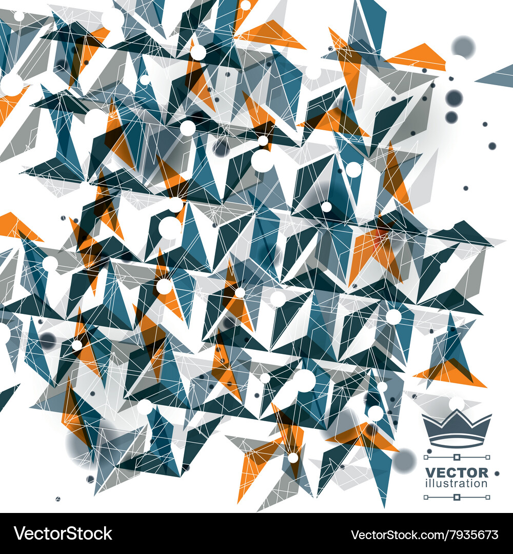 Colorful 3d spatial lattice covering complicated Vector Image