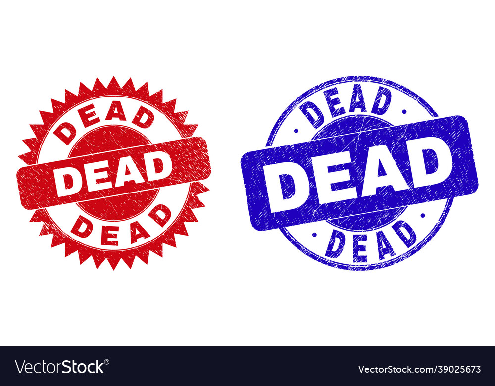 Dead rounded and rosette seals with scratched Vector Image