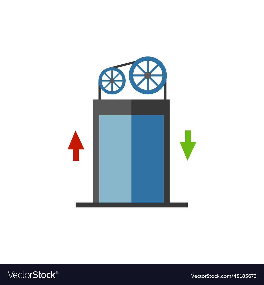 Elevator moving plan icon Royalty Free Vector Image