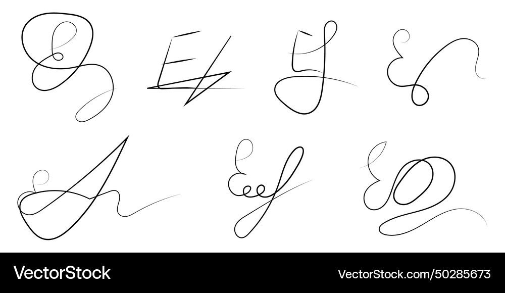 Fictitious handwritten signature isolated Vector Image